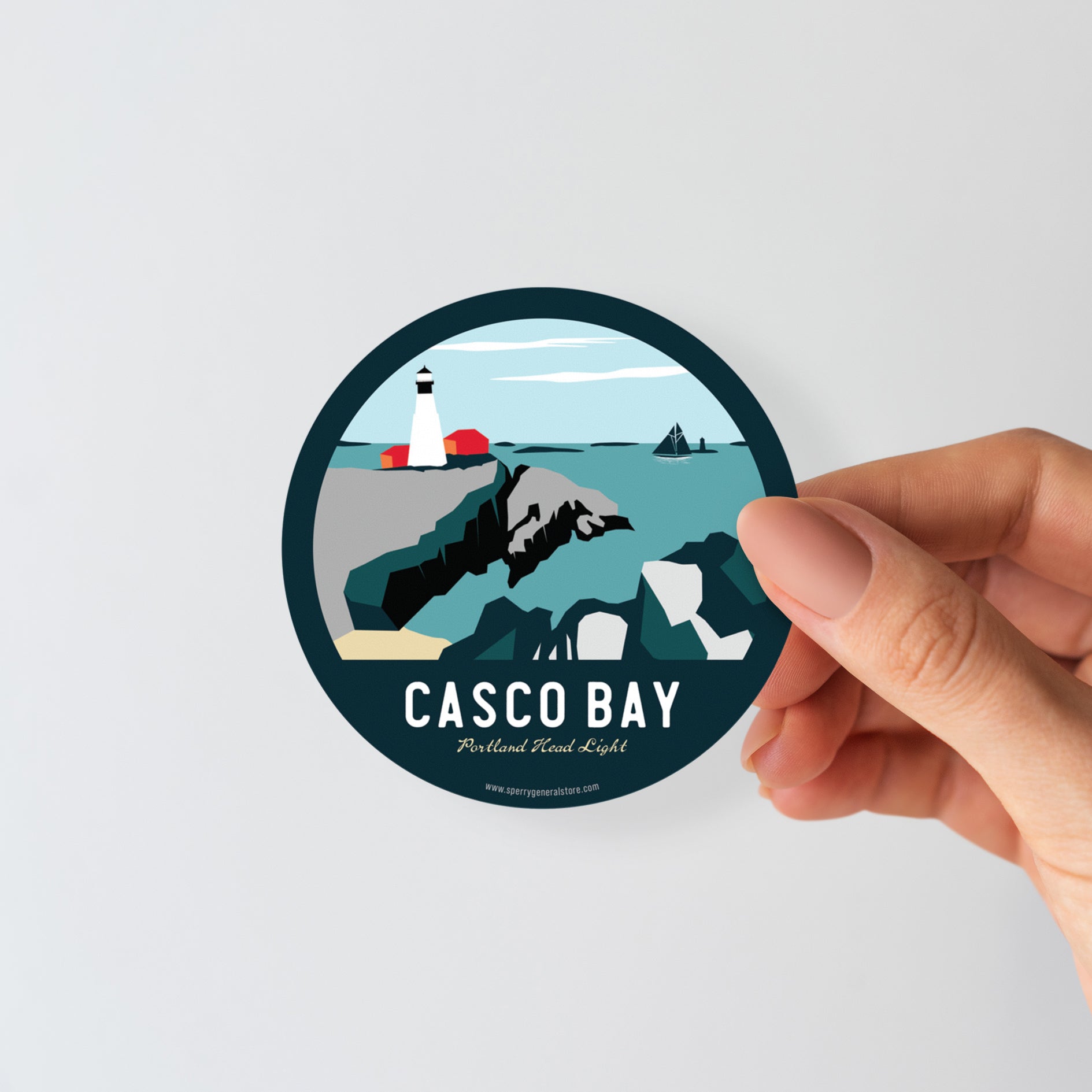 Casco Bay Maine Sticker | Vintage Travel Sticker | Casco Bay Sticker ...